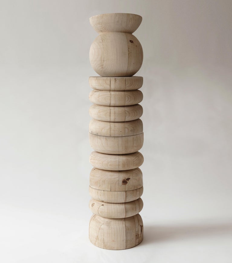 4 Neru Stackable TOTEM II 'Contemporary, Abstract, Wood Utility Sculpture' For Sale at 1stDibs