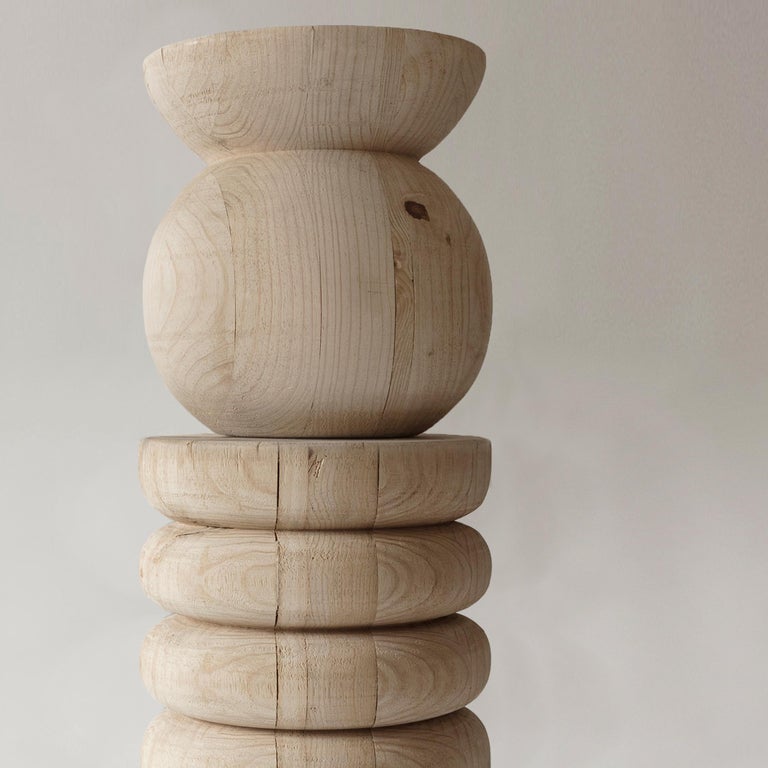 4 Neru Stackable TOTEM II 'Contemporary, Abstract, Wood Utility Sculpture' For Sale at 1stDibs