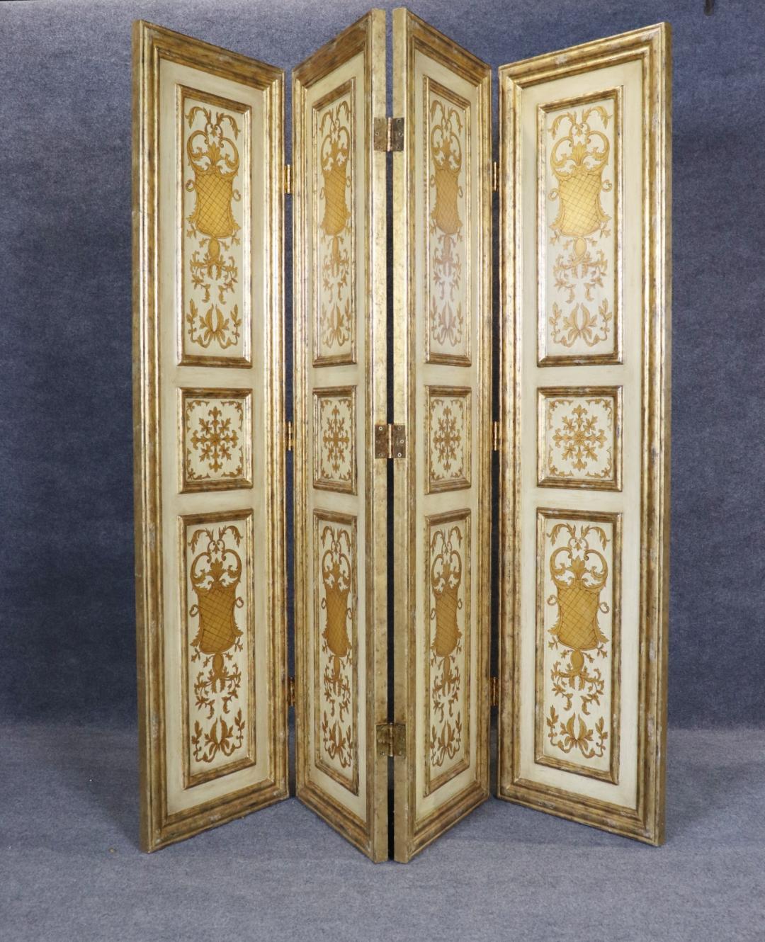 4 Panel Florentine Italian Dressing Screen For Sale at 1stDibs