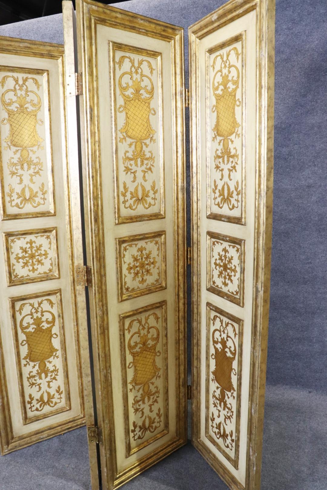 4 Panel Florentine Italian Dressing Screen For Sale at 1stDibs