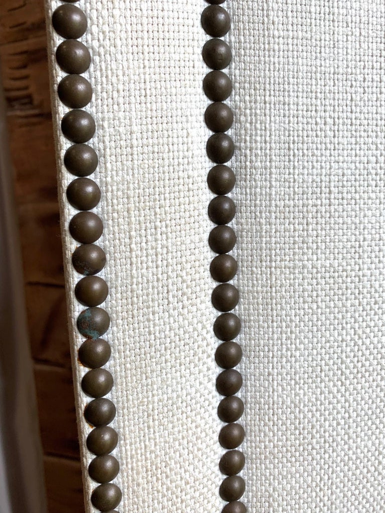 4-Panel Folding Screen, Art Deco Style, Linen and Decorative Nails at ...