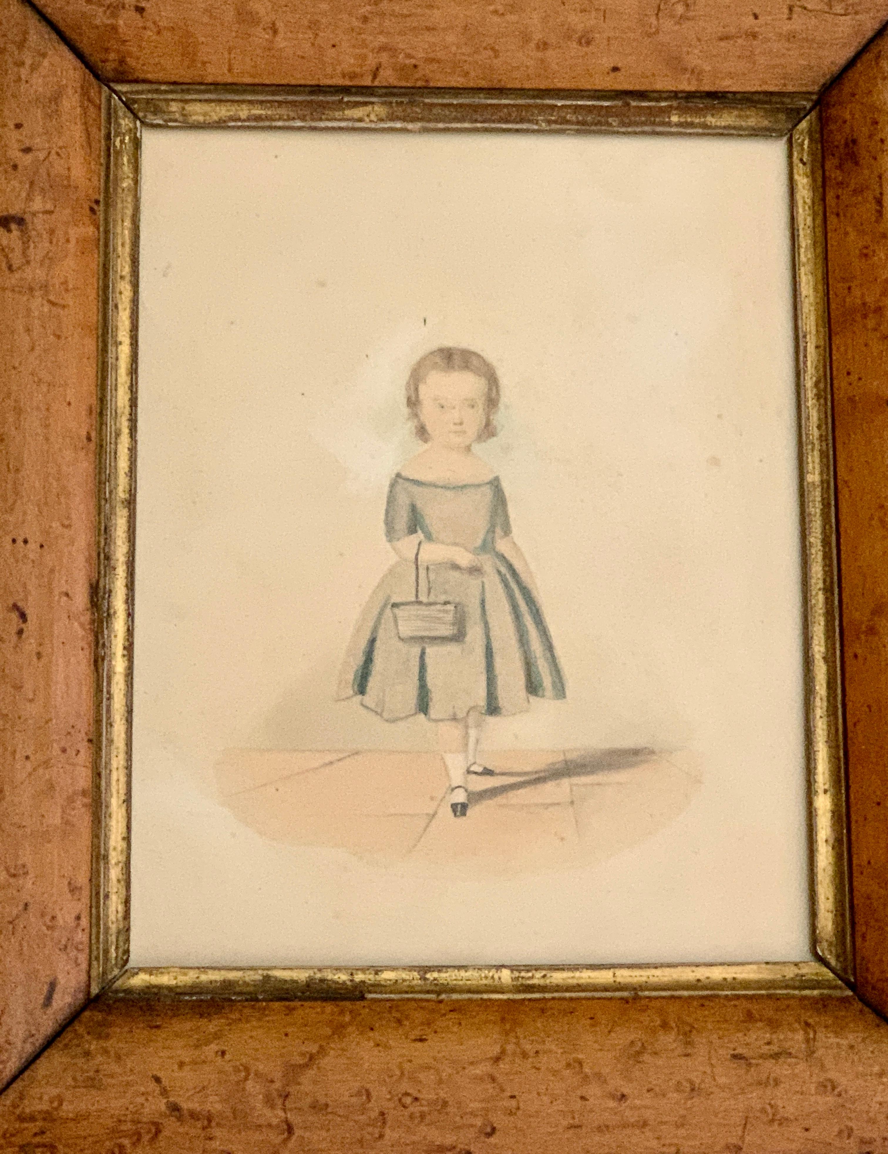 4 Portrait Paintings of Little Girls Circa 1840 England Before ...