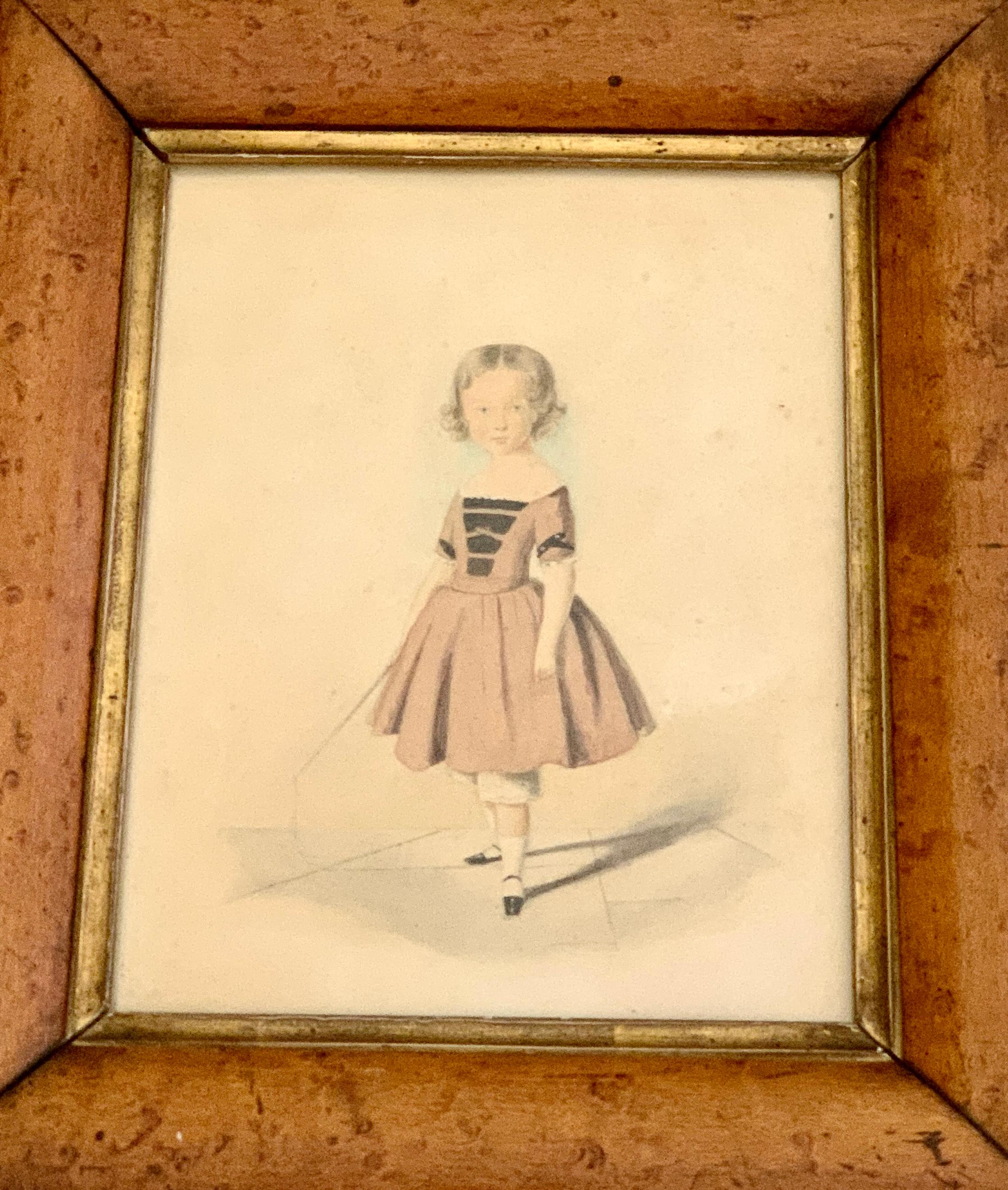 4 Portrait Paintings of Little Girls Circa 1840 England Before ...