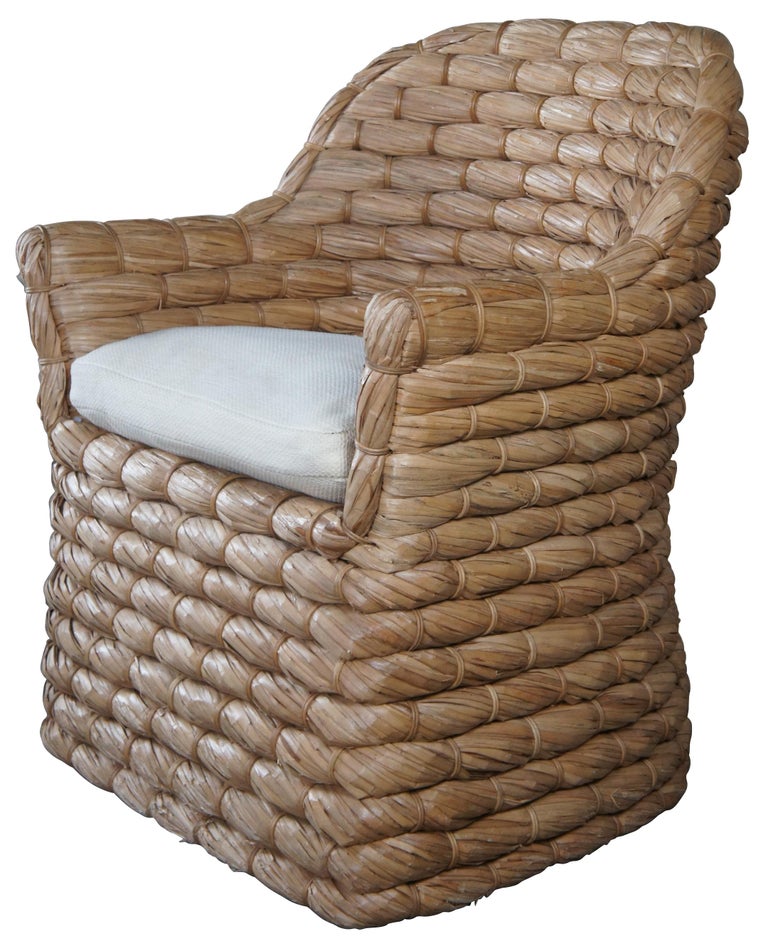 4 Ralph Lauren Joshua Tree Woven Barrel Back Dining Chairs Bohemian ...