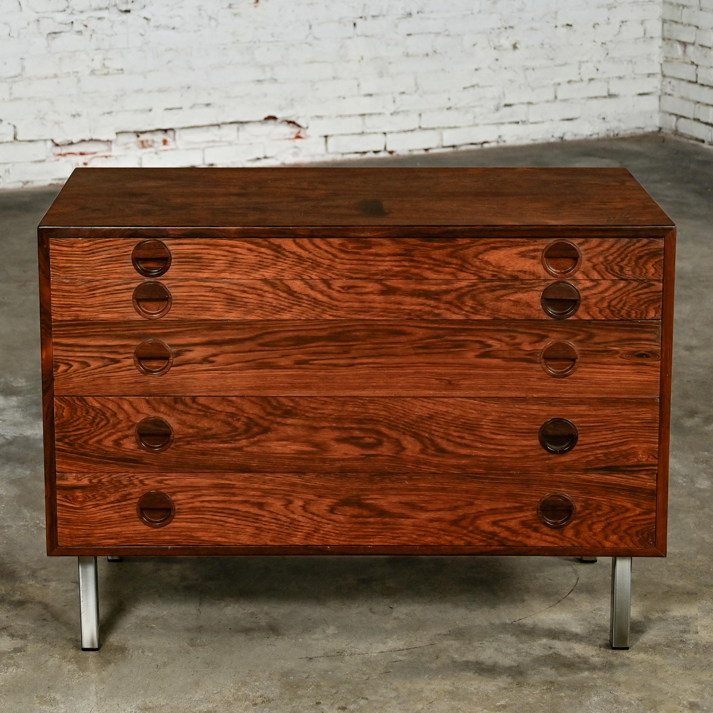 4 Scandinavian Modern Rosewood Cabinets by Rud Thygesen and Johnny ...