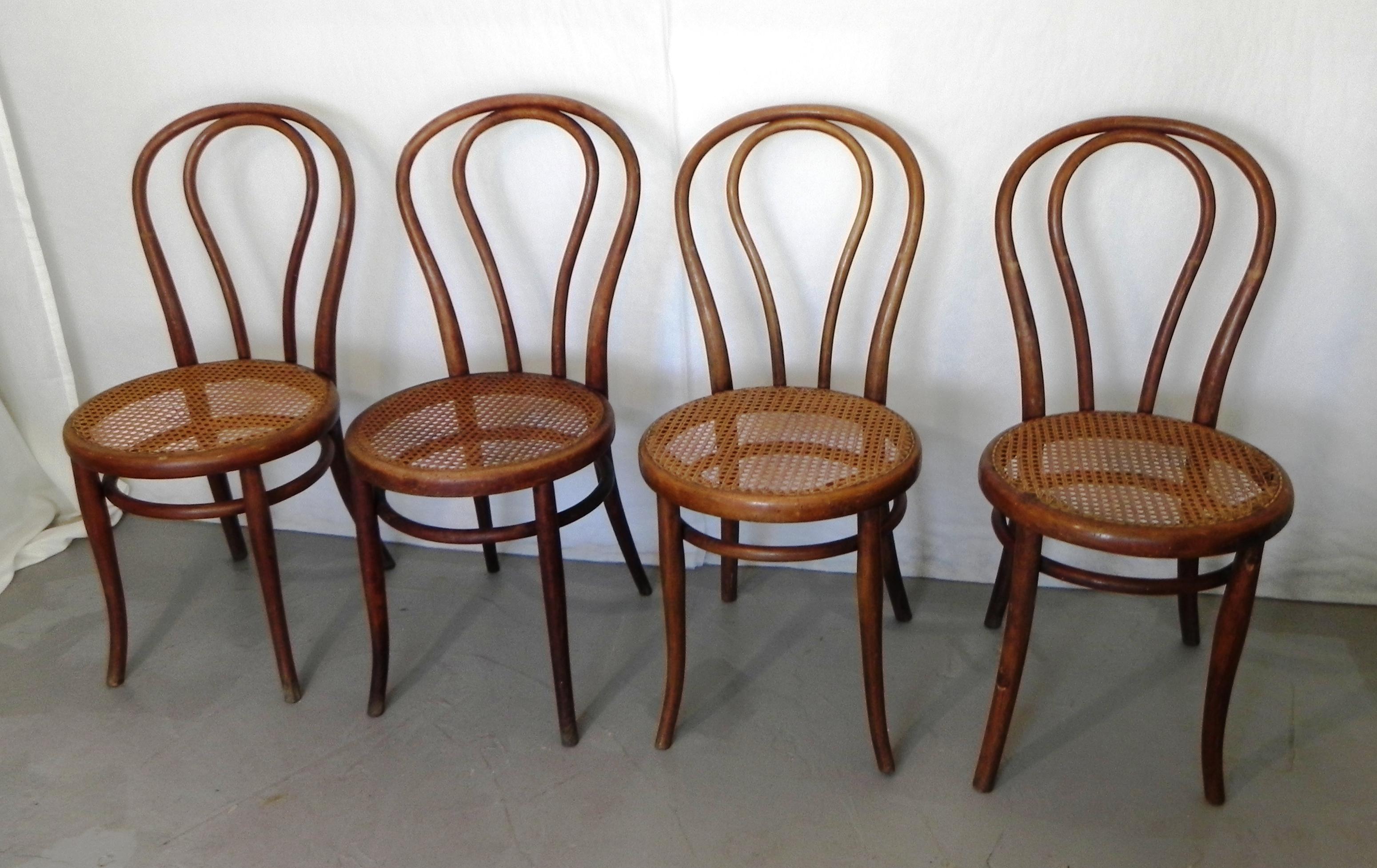 4 Thonet Austria No. 18 chairs For Sale at 1stDibs