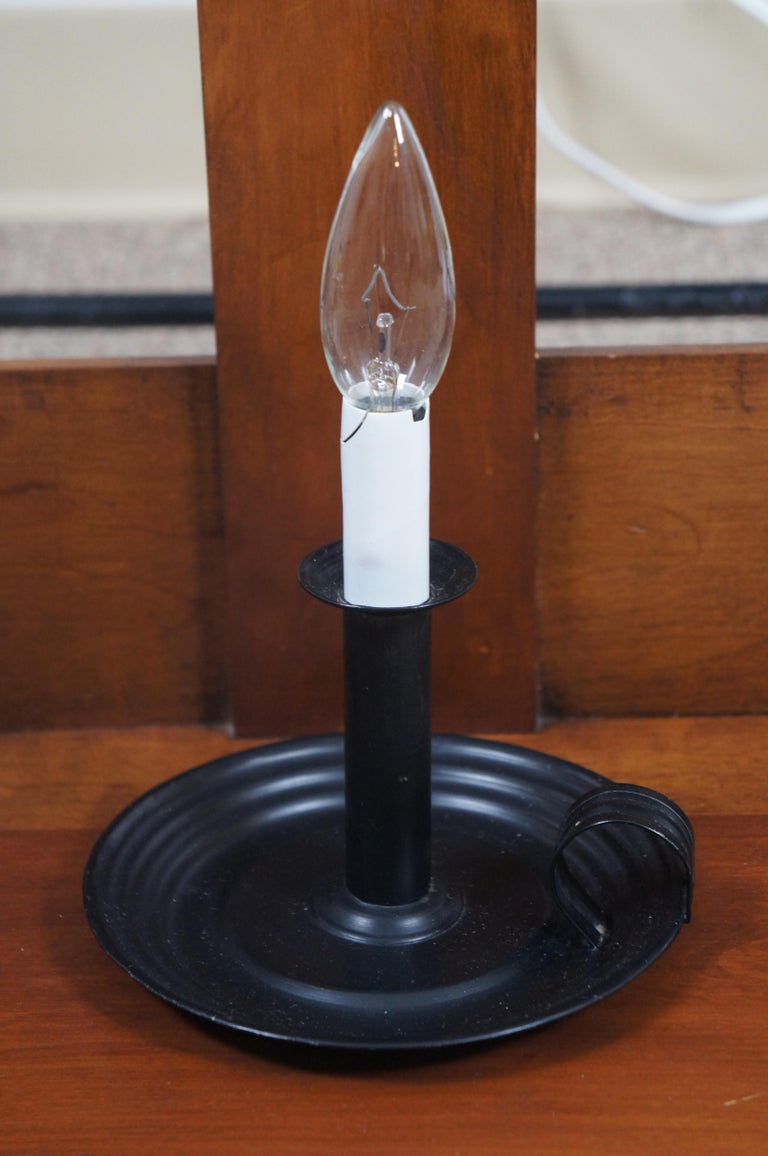 4 Shaker Early American Style Cherry Peg Rail Hurricane Wall Sconce ...