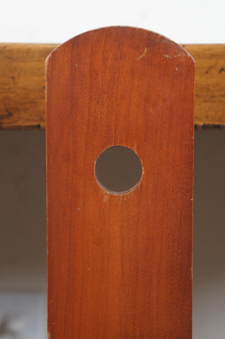 4 Shaker Early American Style Cherry Peg Rail Hurricane Wall Sconce ...