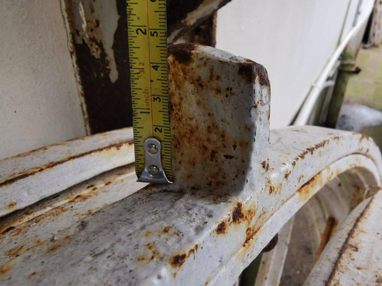 4 Victorian Cast Iron Circular Swivel Windows with Segmented Triangular ...