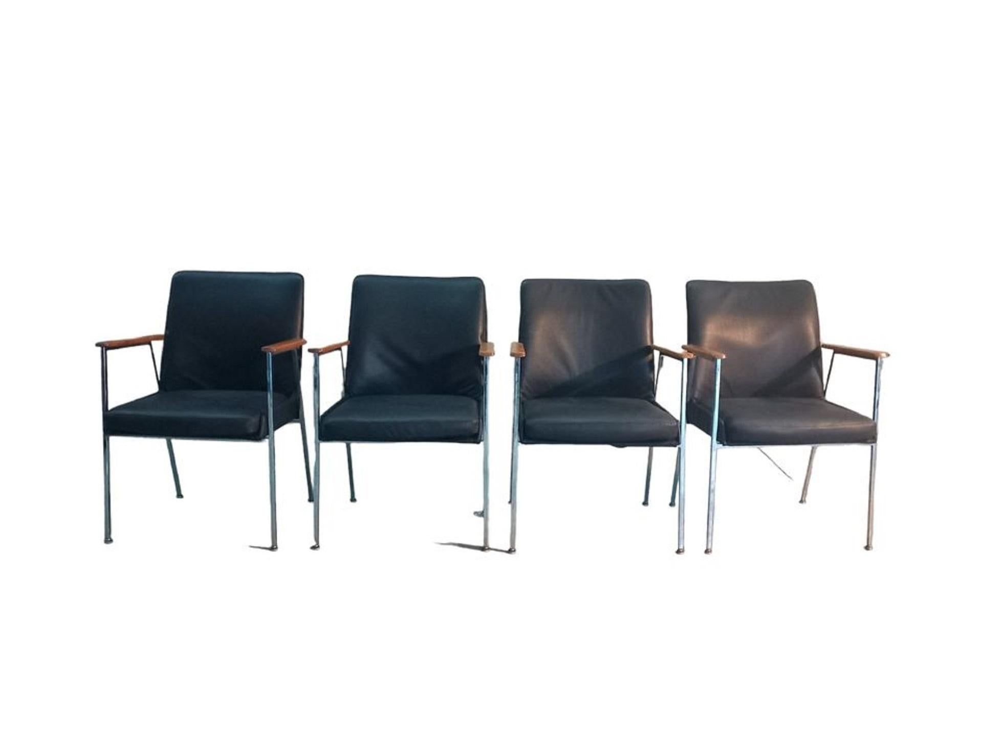 4 vintage design MAUSER 1960s Dining chairs by Mauser Werke Germany ...