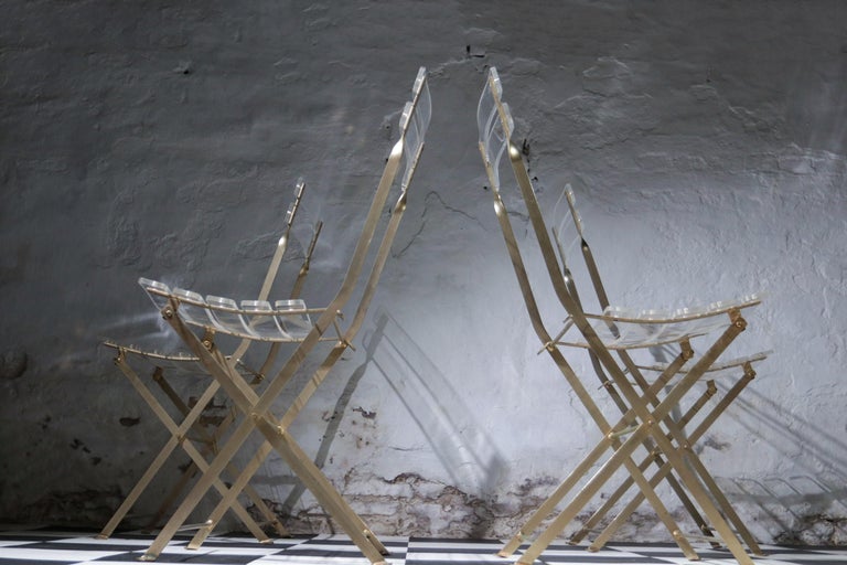 4 Vintage Folding Chairs Yonel Lebovici and Bernard Berthet for Marais ...
