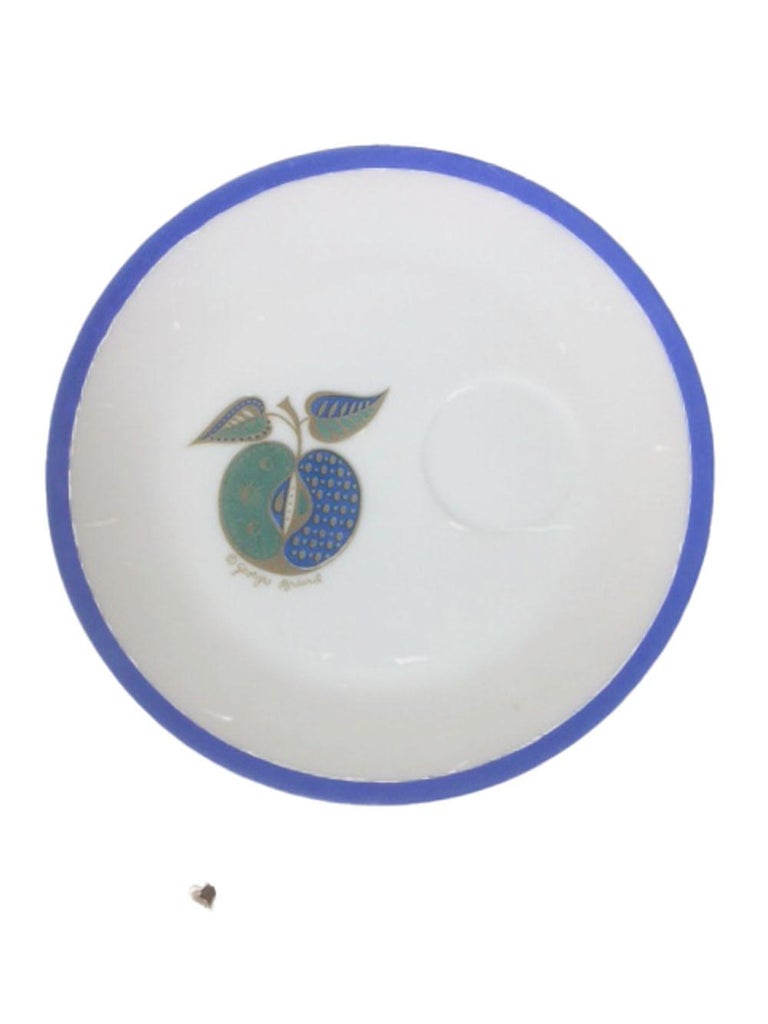 4 Vintage Georges Briard Snack Sets in the Forbidden Fruit Pattern For ...