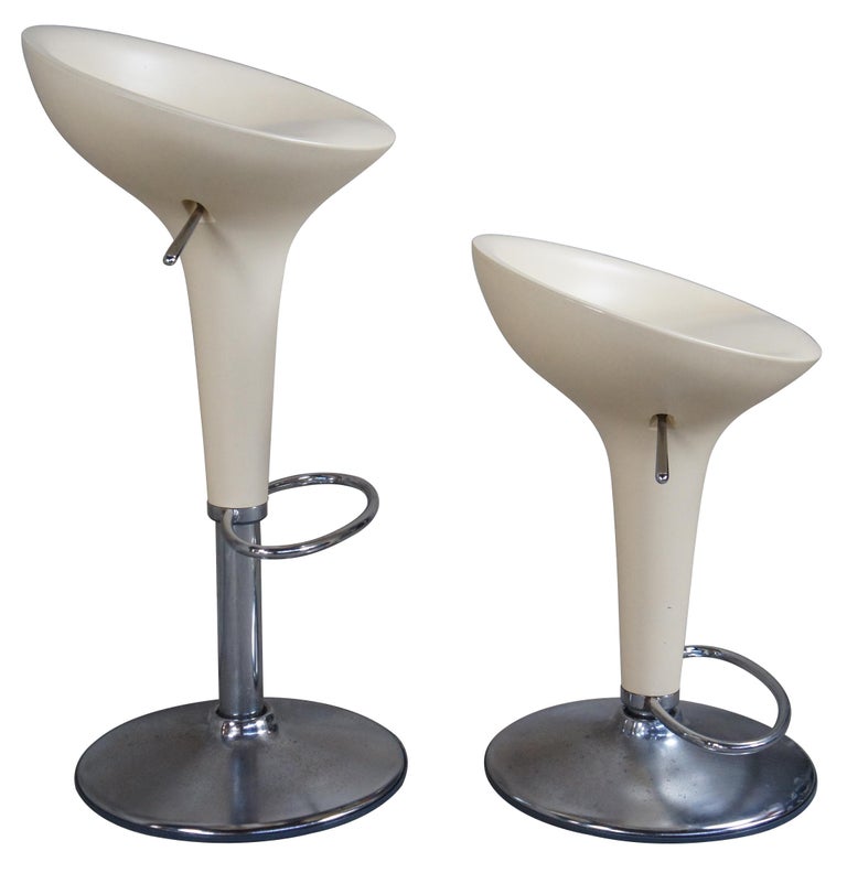 4 Vintage Magis Bombo Atomic Bar Kitchen Swivel Piston Stools Stefano ...