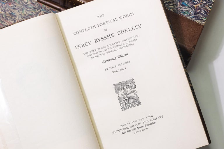 4 Volumes, Percy Bysshe Shelley, the Complete Poetical Works of Percy ...