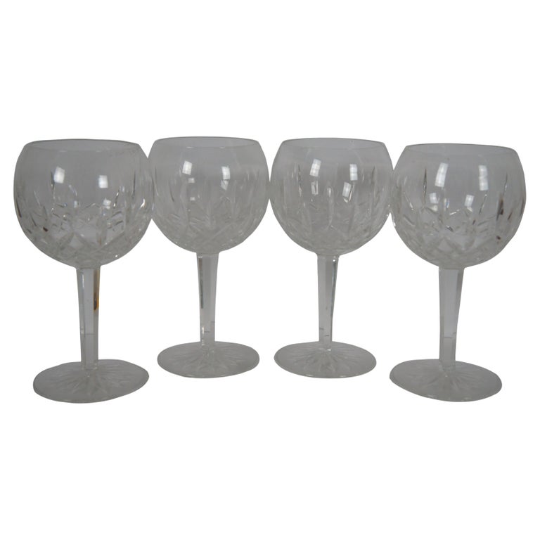 4 Waterford Crystal Lismore Oversized Stemmed Balloon Wine Goblets ...