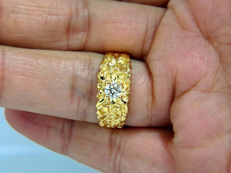 .40 Carat Diamond Nugget Men's Ring 18 Karat at 1stDibs | 40 ct diamond