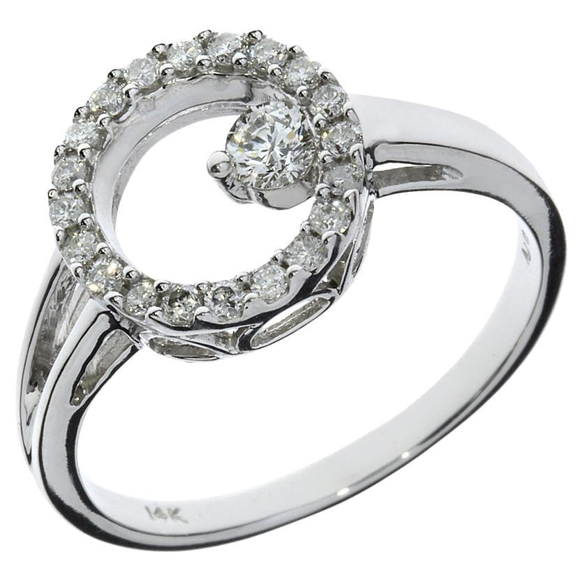 14 Karat Circle Ring For Sale at 1stDibs
