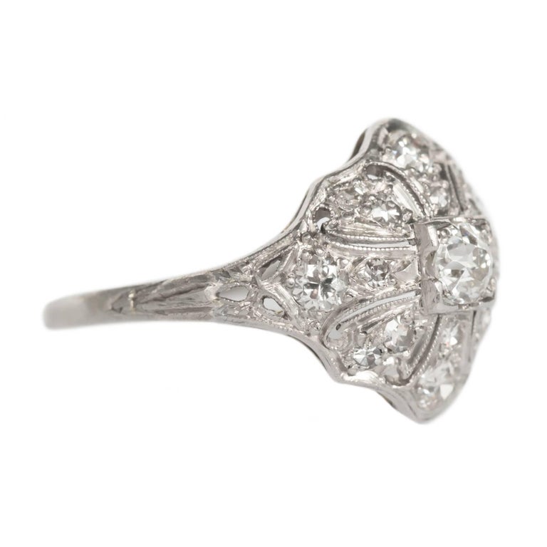 .40 Carat Total Weight Diamond Platinum Engagement Ring For Sale at 1stDibs