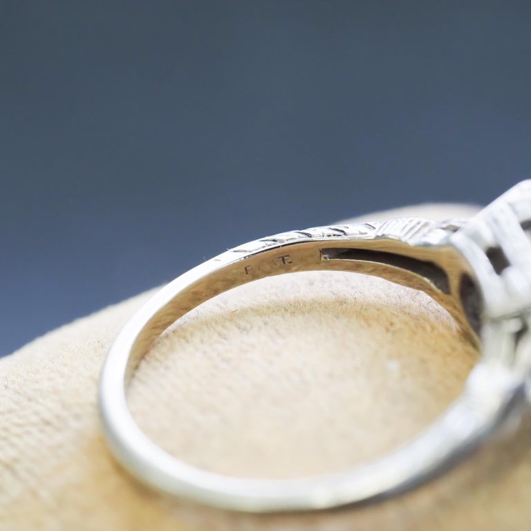 .40 Carat Total Weight Diamond Platinum Engagement Ring For Sale at 1stDibs