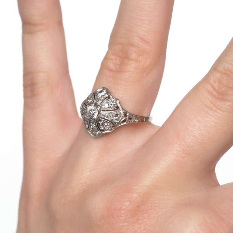 .40 Carat Total Weight Diamond Platinum Engagement Ring For Sale at 1stDibs