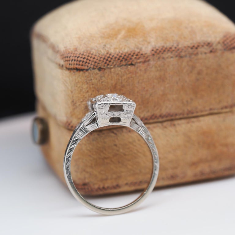 .40 Carat Total Weight Diamond Platinum Engagement Ring For Sale at 1stDibs