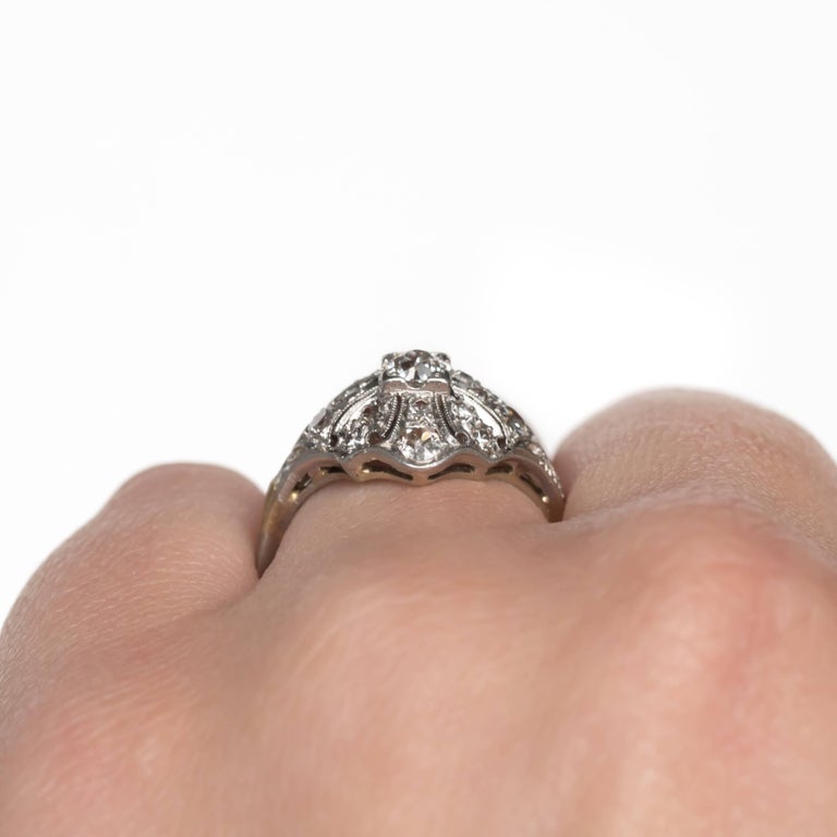 .40 Carat Total Weight Diamond Platinum Engagement Ring For Sale at 1stDibs