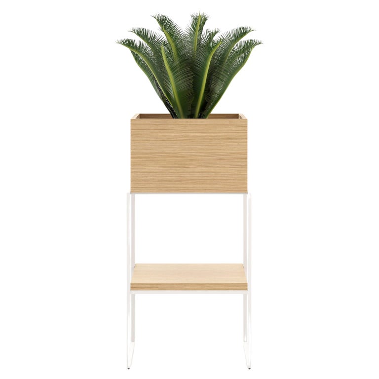 High Planter in Custom Wood and Metallic Colors For Sale at 1stDibs