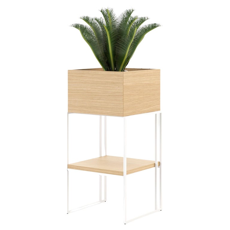 High Planter in Custom Wood and Metallic Colors For Sale at 1stDibs