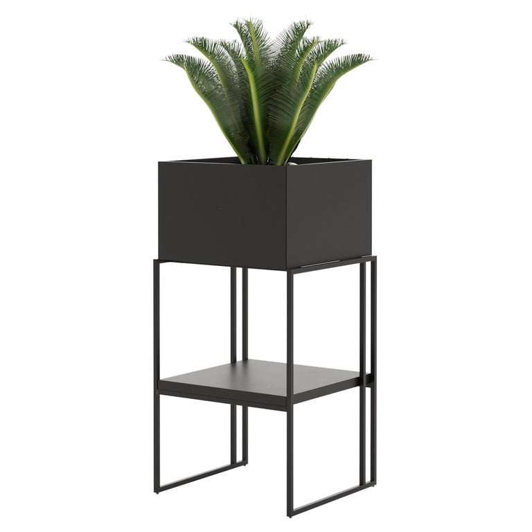 High Planter in Custom Wood and Metallic Colors For Sale at 1stDibs