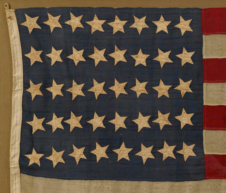 40-Star "Unofficial" Whimsical Star Pattern American Flag, circa 1889 ...