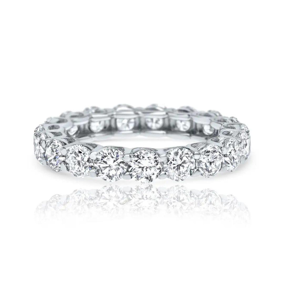 Customizable 4.00 Carat "Lir" Eternity Diamond Band in 14K White Gold ...