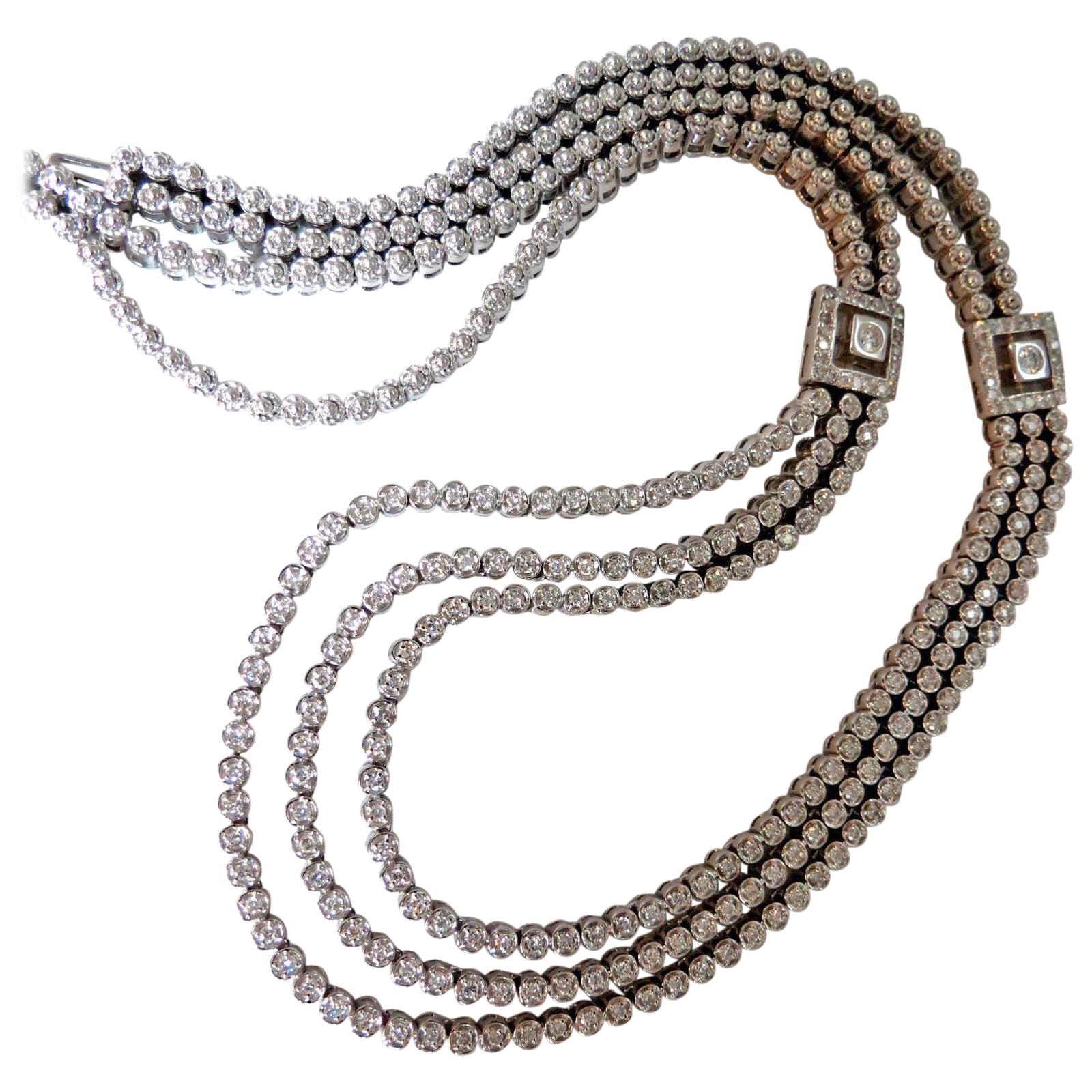 1.00 Carat Natural Ruby Diamonds Herringbone Necklace 14 Karat For Sale ...