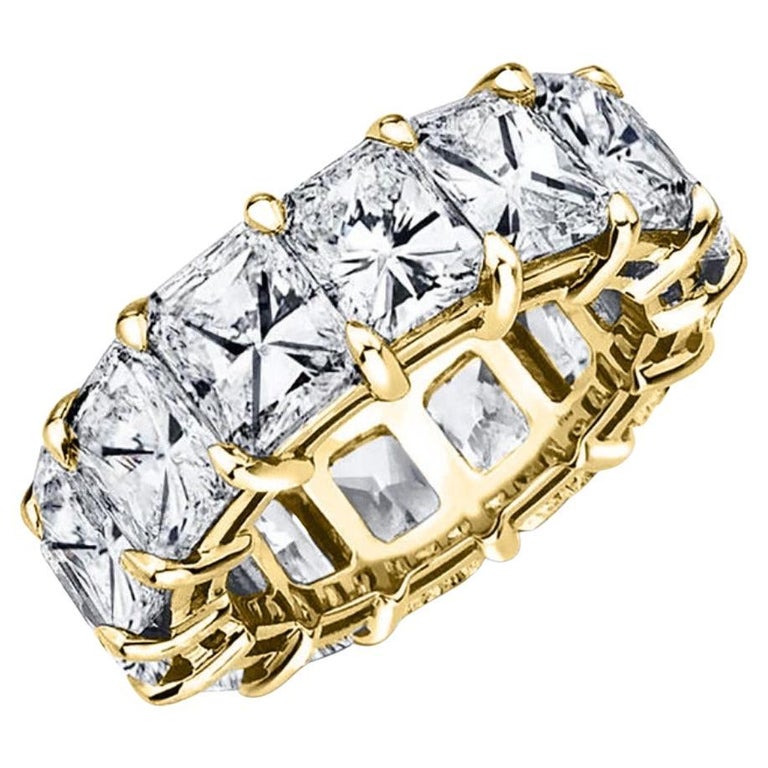 Customizable 4.00 Carat Radiant Cut Diamond Eternity Band For Sale at ...