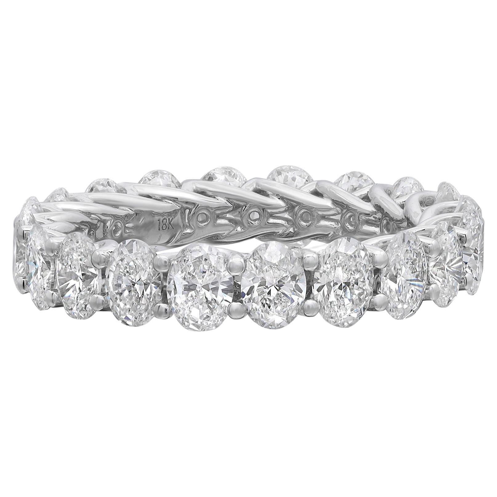 1.45Cttw Baguette Cut Diamond Eternity Wedding Band Ring 18K White Gold ...