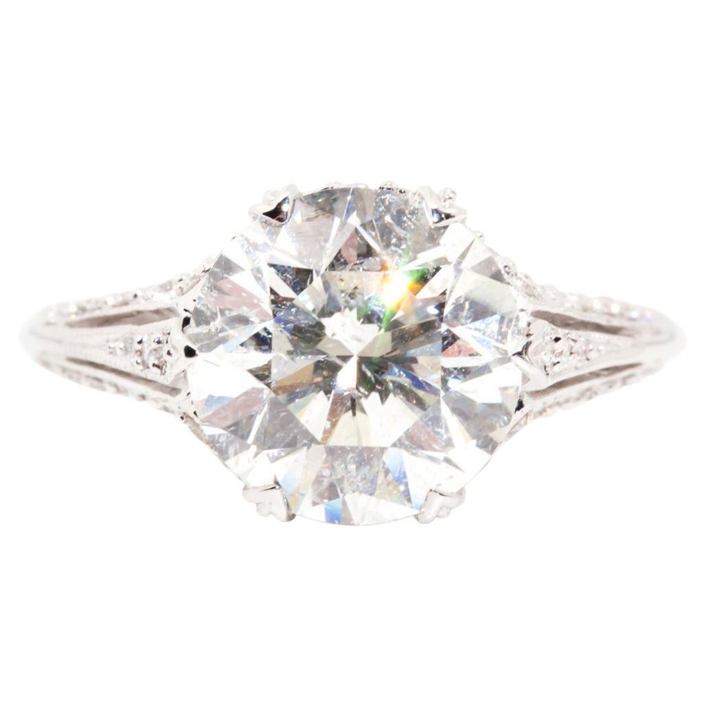 18 Carat White Gold Argyle Pink Diamond, Baguette and Brilliant Cut ...
