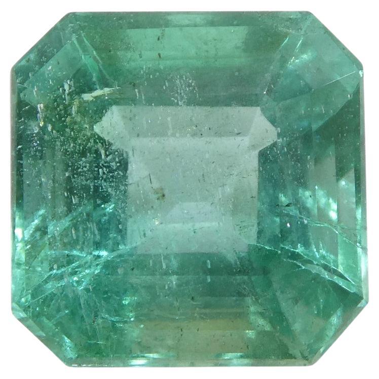 4.01ct Octagonal/Emerald Cut Green Emerald GIA Certified Zambia For ...