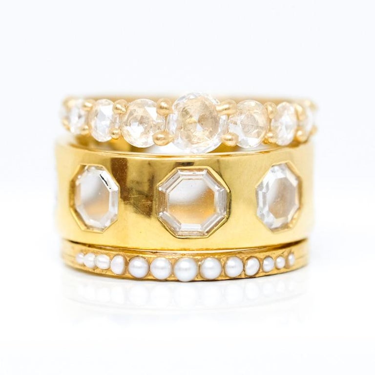 4.06 Carat Portrait Diamond Eternity Ring in 18k Gold One of a Kind For ...