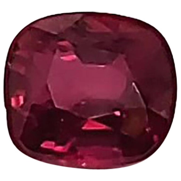4.06 Carat Unheated Natural Red Ruby Cushion Cut Gem For Sale at 1stDibs