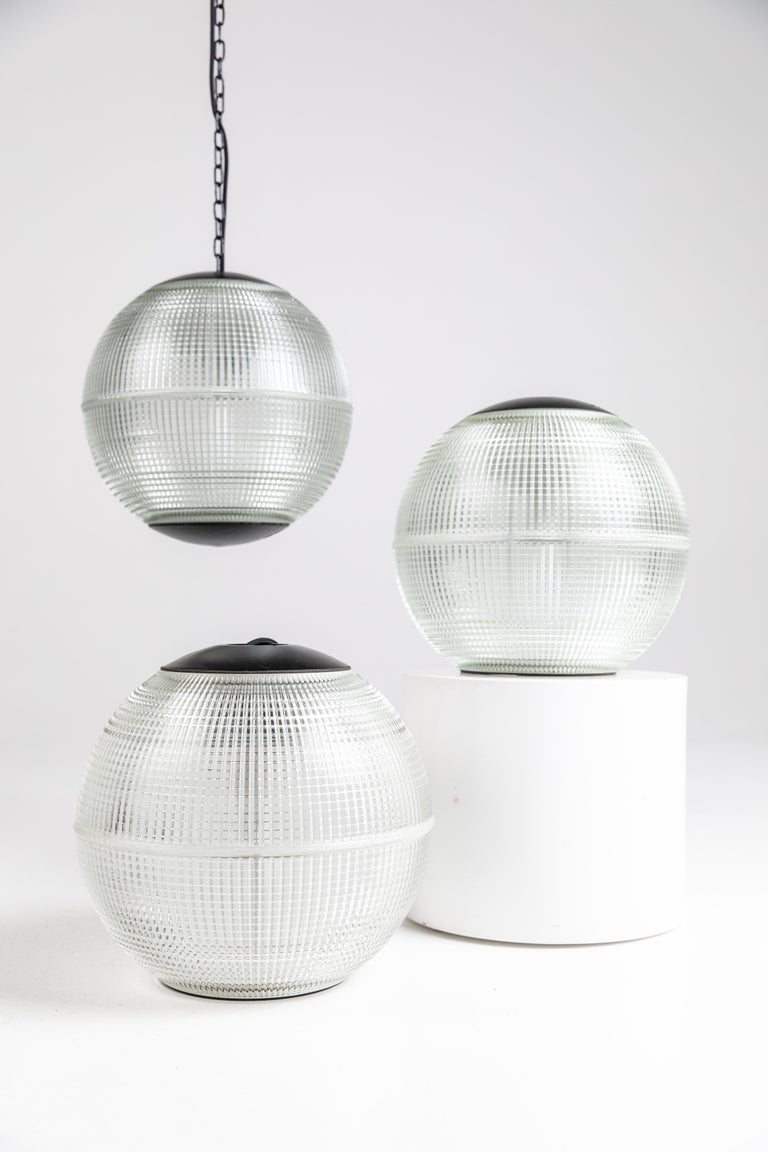 40cm Prismatic Glass Holophane Globe Parisian Street Lamp. c.1960 at ...