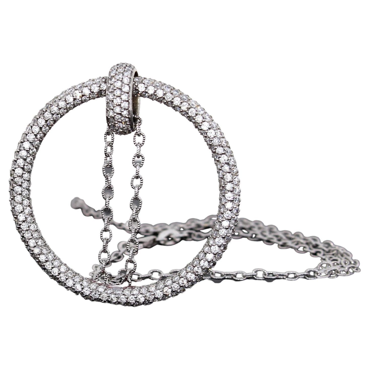 Two Tone Diamond Heart Pendant For Sale at 1stDibs