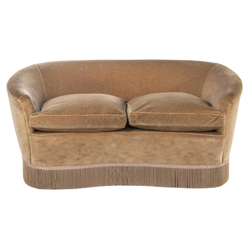 40's Vintage Velvet Sofa in Gio Ponti Design for Casa Giardino at 1stDibs