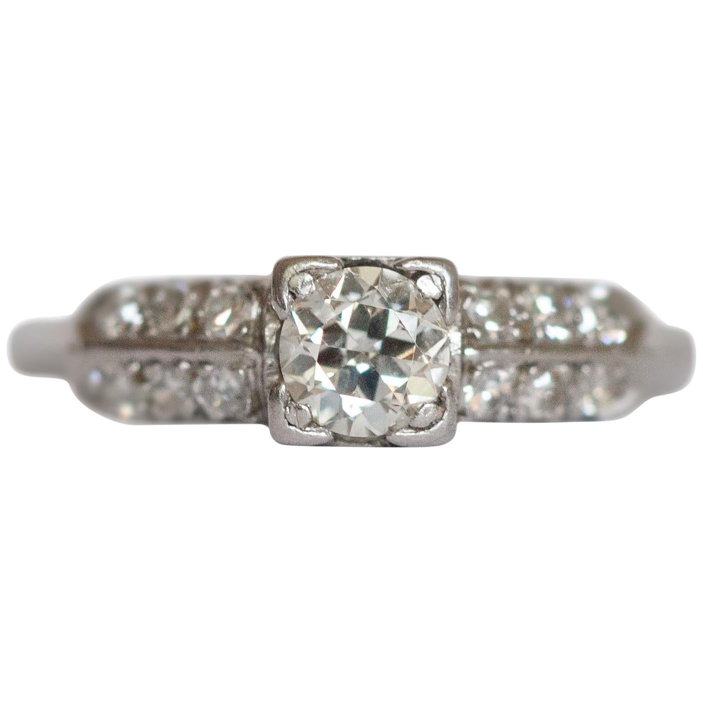 .20 Carat Diamond Platinum Engagement Ring and Wedding Band Set For ...