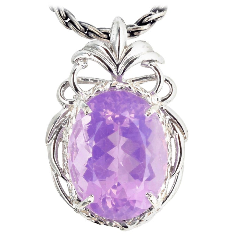 AJD Beautiful RARE 41 Cts of Natural Lavender Amethyst Sterling Pendant ...