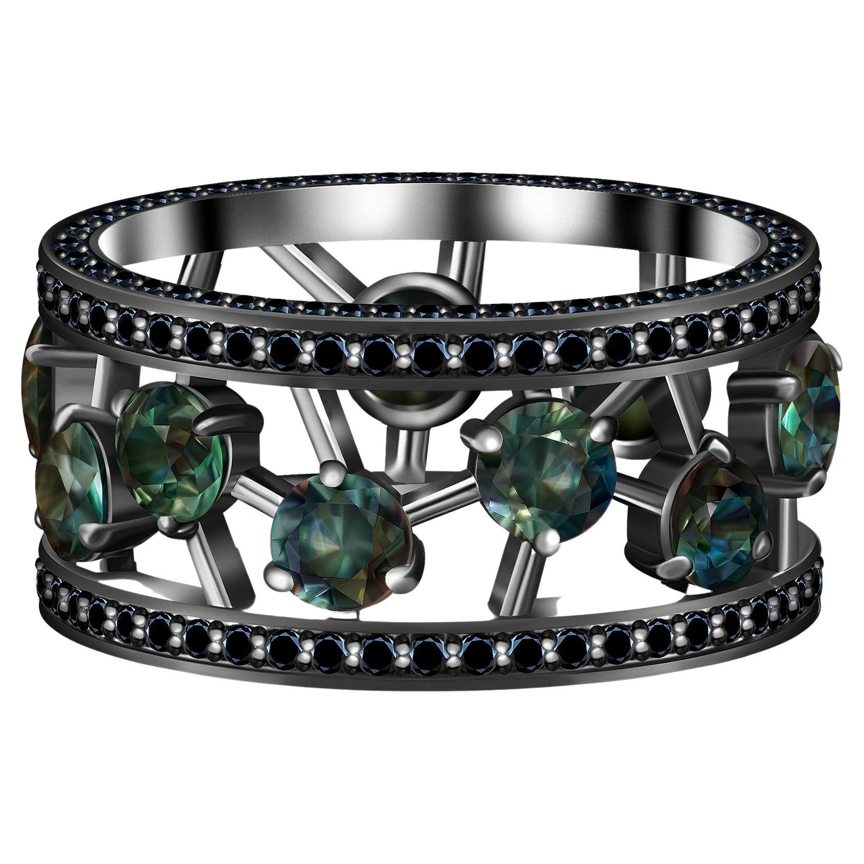 1950s Cone Style Pastel Color Sapphires with Gold Moveable Cocktail ...