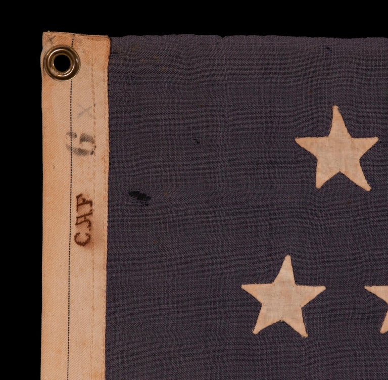 42 Hand-Sewn Stars on An Antique Washington State American Flag, ca ...