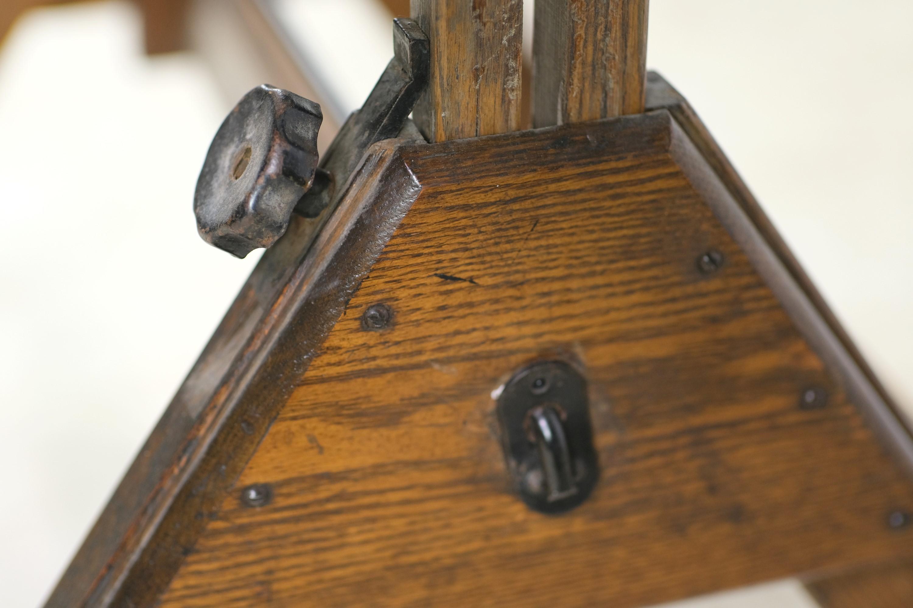 Solid Oak Drafting Table by Hamilton Manufacturing Co. W/ Pine Top For ...