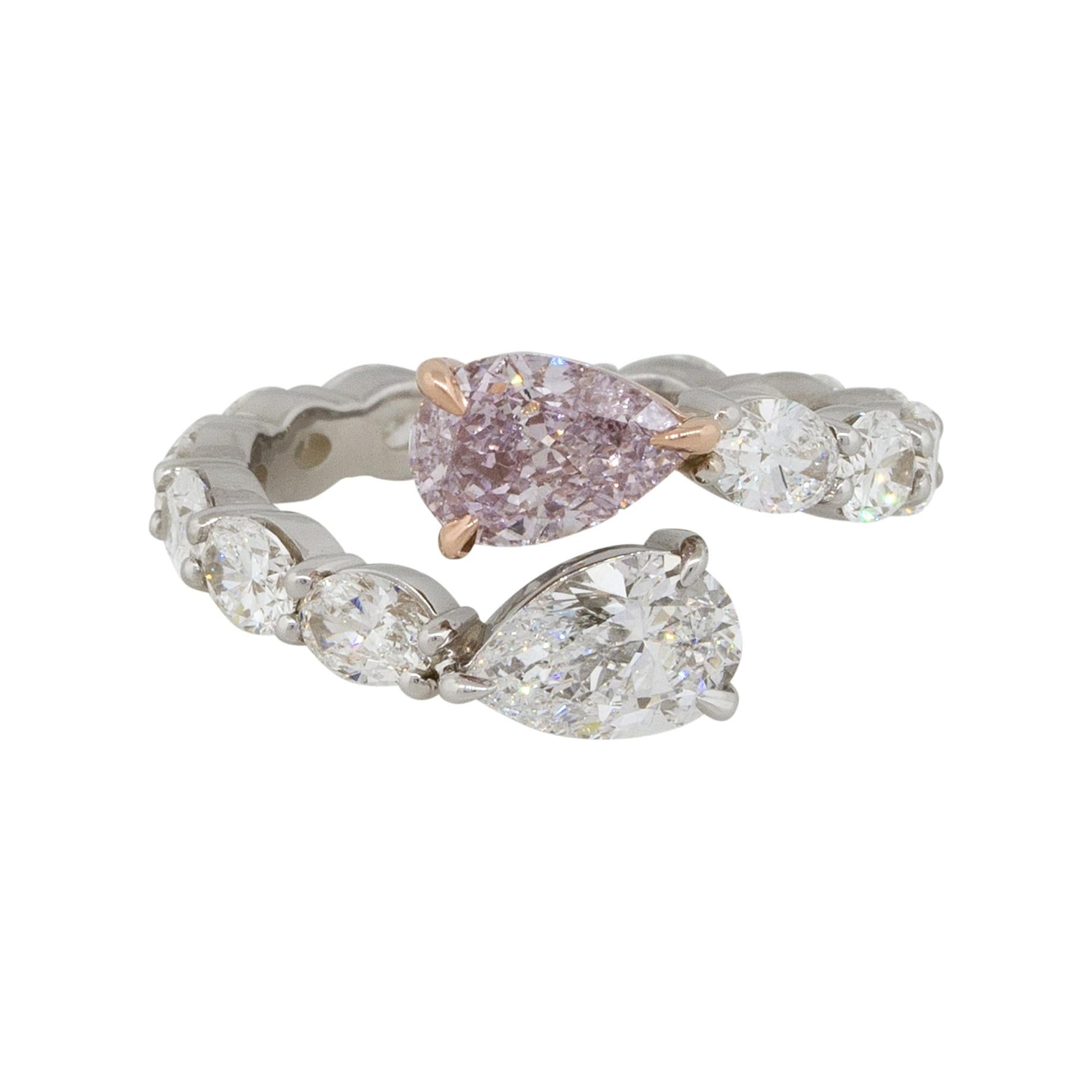 2.56 Carat Diamond Twisted Overpass Ring 18 Karat in Stock For Sale at ...