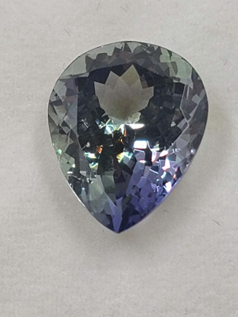4.25 Carat Tanzanite Pear-Shaped - Single Loose Stone For Sale at 1stDibs