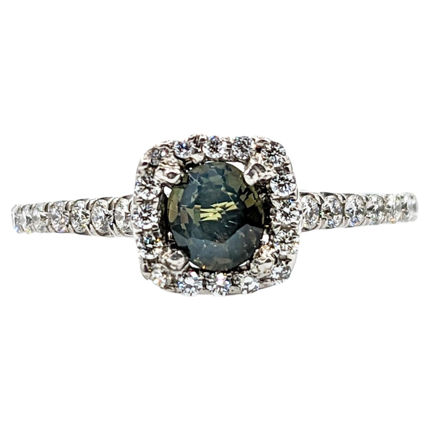 Alexandrite and Diamond LeVian Ring In White Gold For Sale at 1stDibs