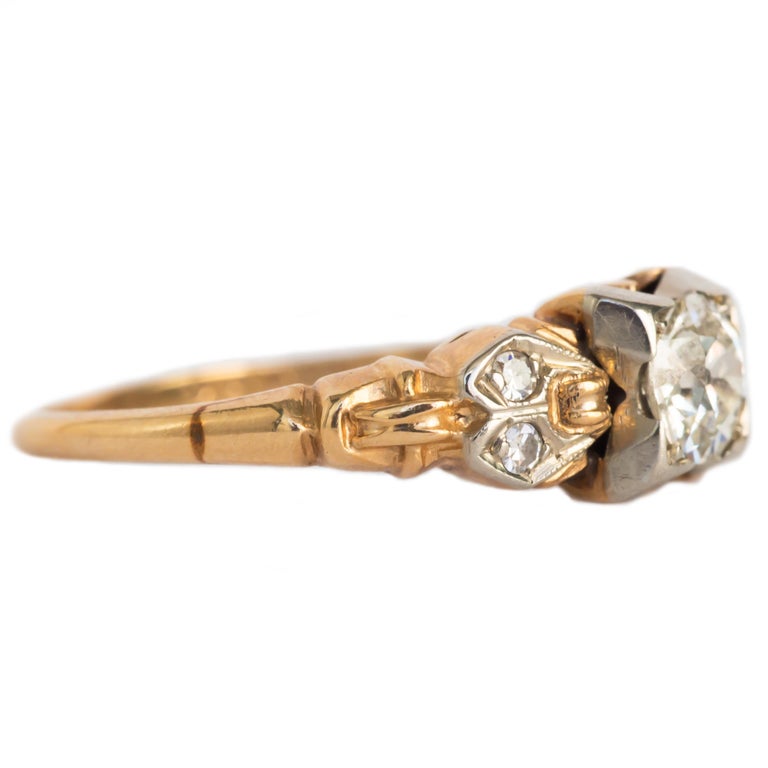.43 Carat Diamond Yellow Gold Engagement Ring For Sale at 1stDibs | .43 ...